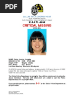 Missing Person Flyer For Hunter Raymond Gutierrez | PDF