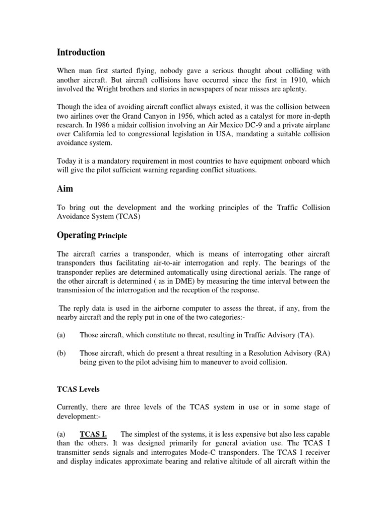 The Development and Working Principles of the Traffic Collision ...