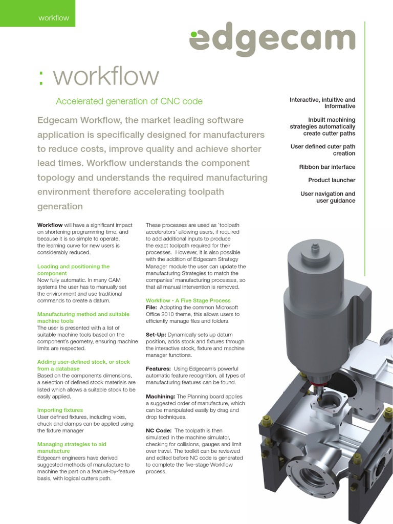 Edgecam Workflow | PDF | Machine Tool | Component Based Software ...