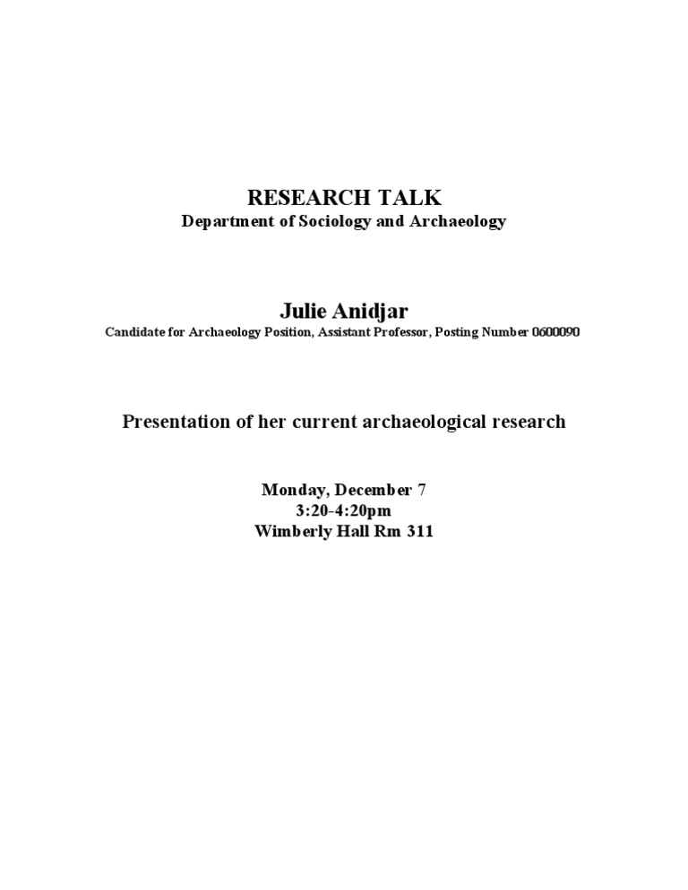 Research Talk | PDF