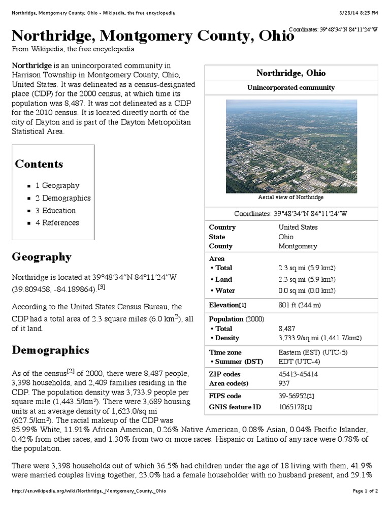 Northridge, Montgomery County, Ohio | PDF