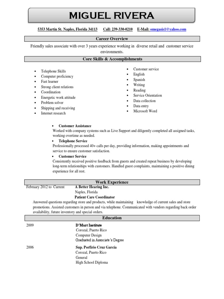 Miguel Rivera: Career Overview | PDF