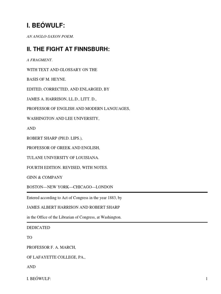 Beowulf | PDF | Beowulf | Scandinavian Folklore