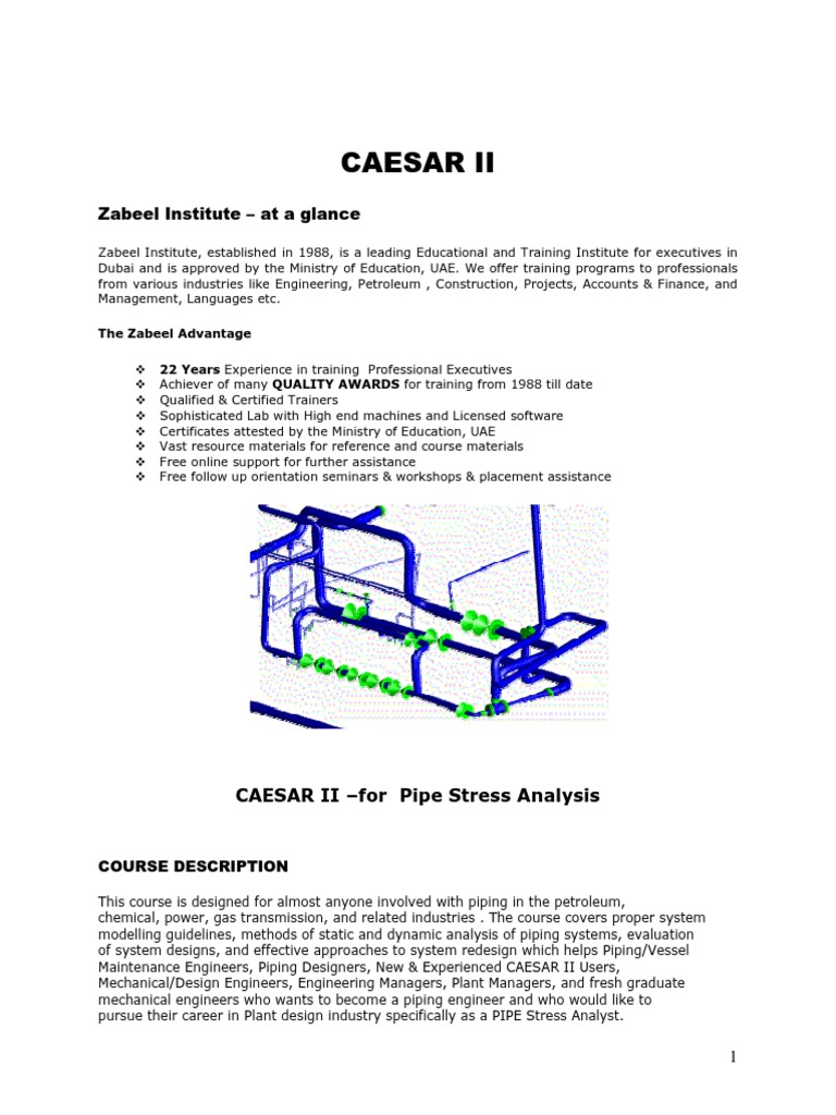 Caesar II Brochure | PDF | Stress (Mechanics) | Structural Load