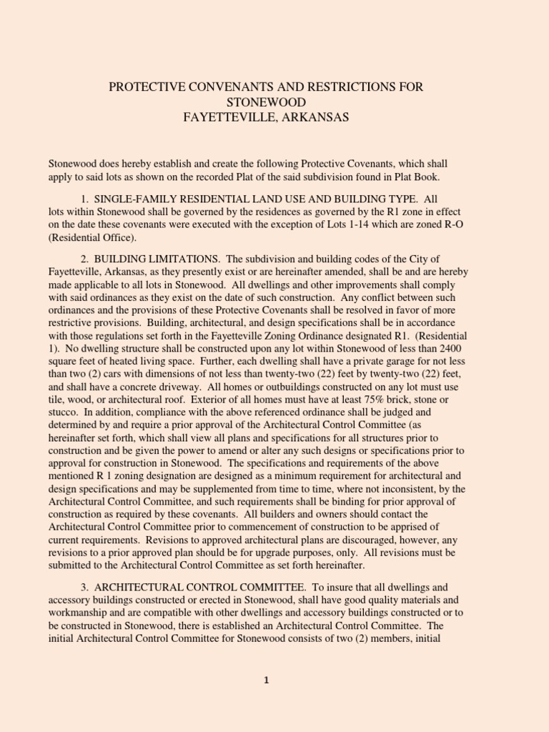 Covenants | PDF | Land Lot | Covenant (Law)