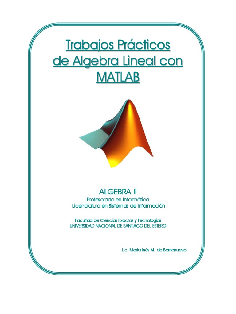 Algebra Lineal Con Matlab | PDF