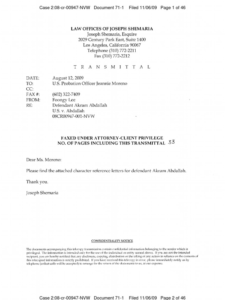 Akram Musa Abdallah Support Letters | PDF | Arizona | Judge