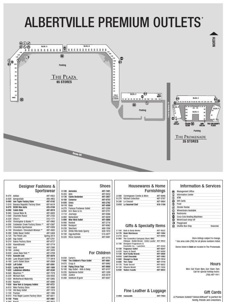 Albertville Premium Outlets: Parking | PDF | Retail Buildings | Sales