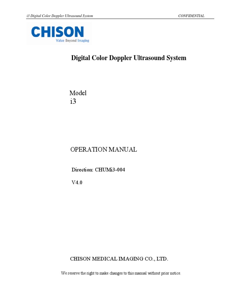 i3 Digital Color Doppler Manual | PDF | Medical Ultrasound | Attenuation