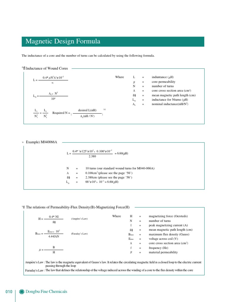 Mag Design Formula | PDF