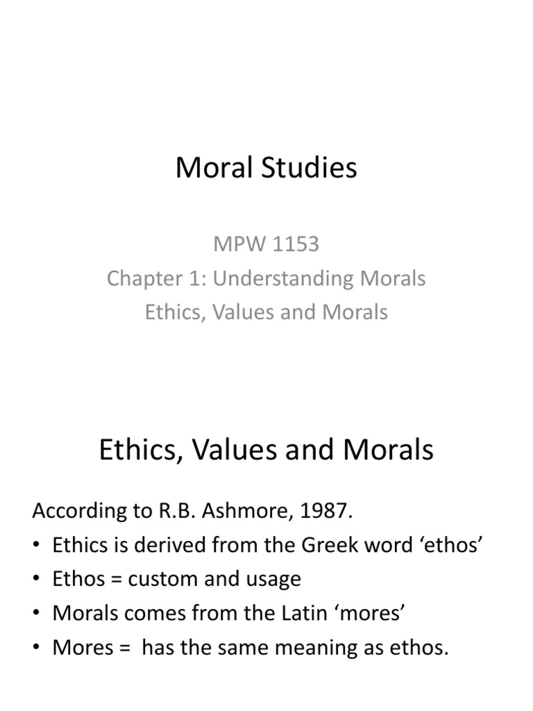Moral Studies | PDF | Id | Morality