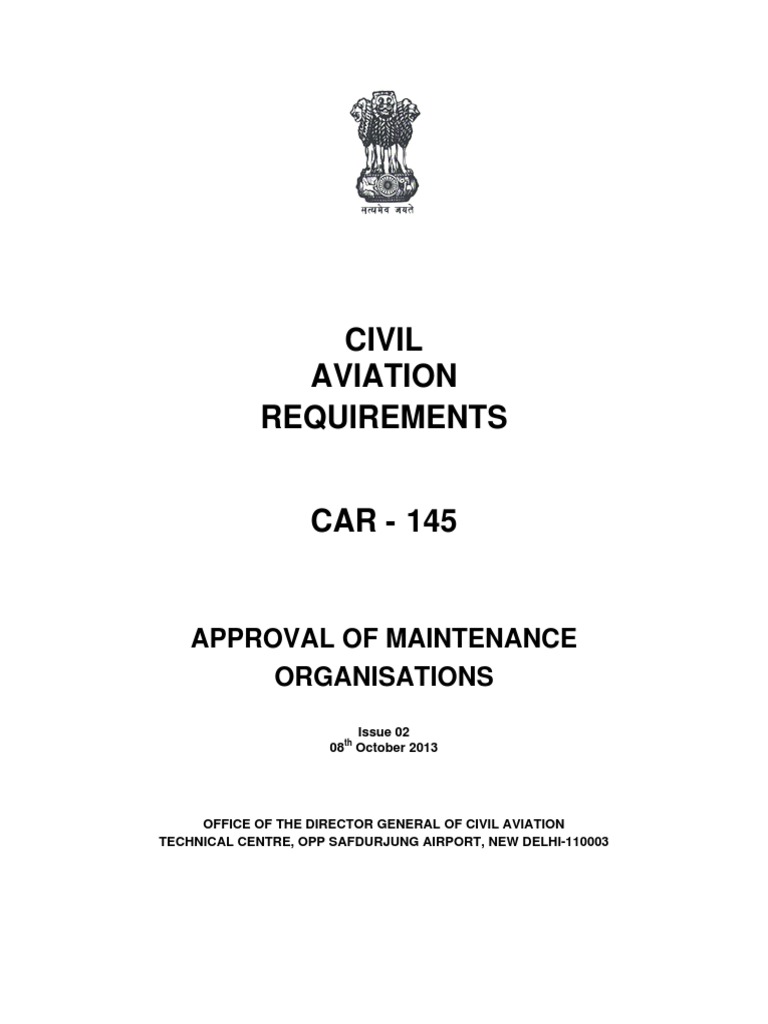 Civil Aviation Requirements: Approval of Maintenance Organisations ...