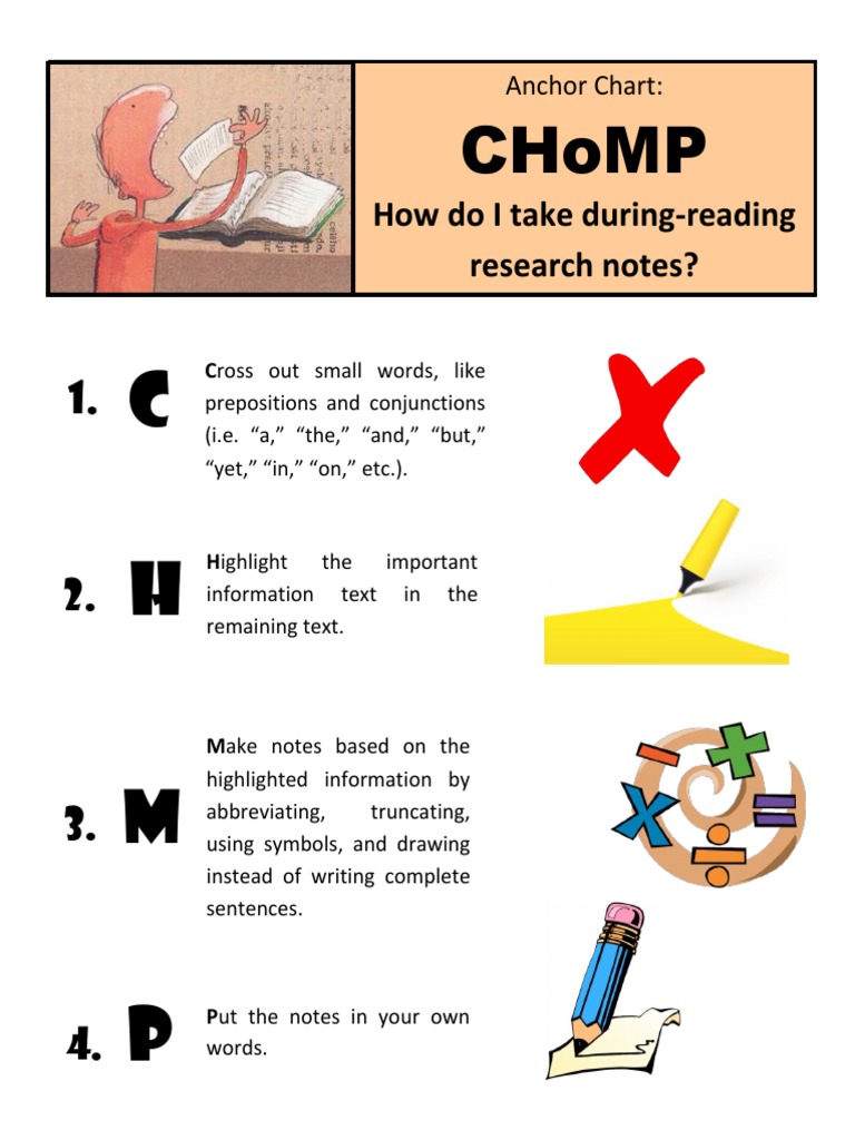 Directed Study - Chomp Anchor Chart | PDF