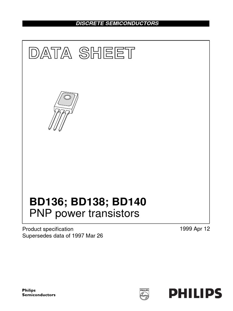 Data Sheet: BD136 BD138 BD140 | PDF | Bipolar Junction Transistor ...