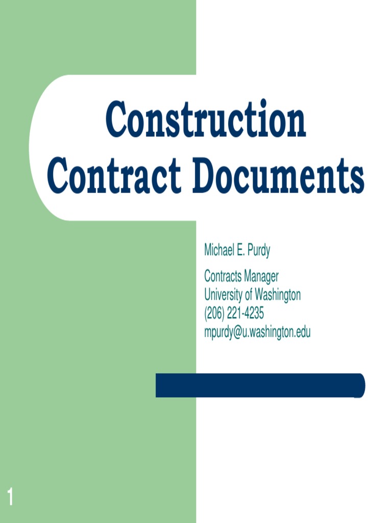 Construction Contract Documents | PDF | Specification (Technical ...