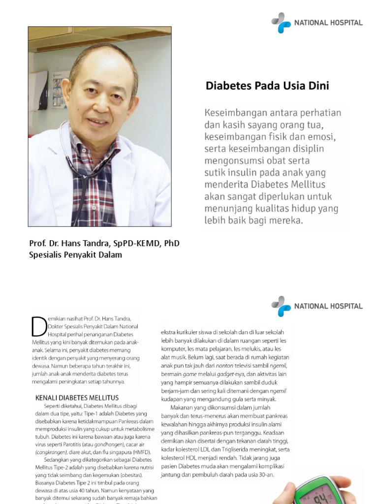 Diabetes Usia Dini: Prof. Hans Tandra | PDF | Pengembangan Diri