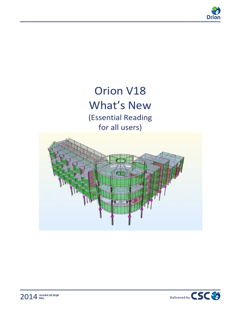 Orion Whats New | PDF | Beam (Structure) | Column