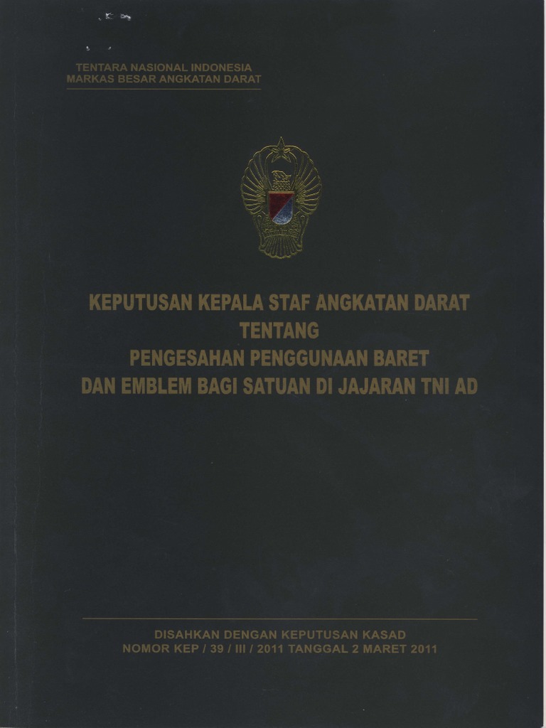 Kep Kasad No 39 TH 2011 TTG Gun Baret | PDF