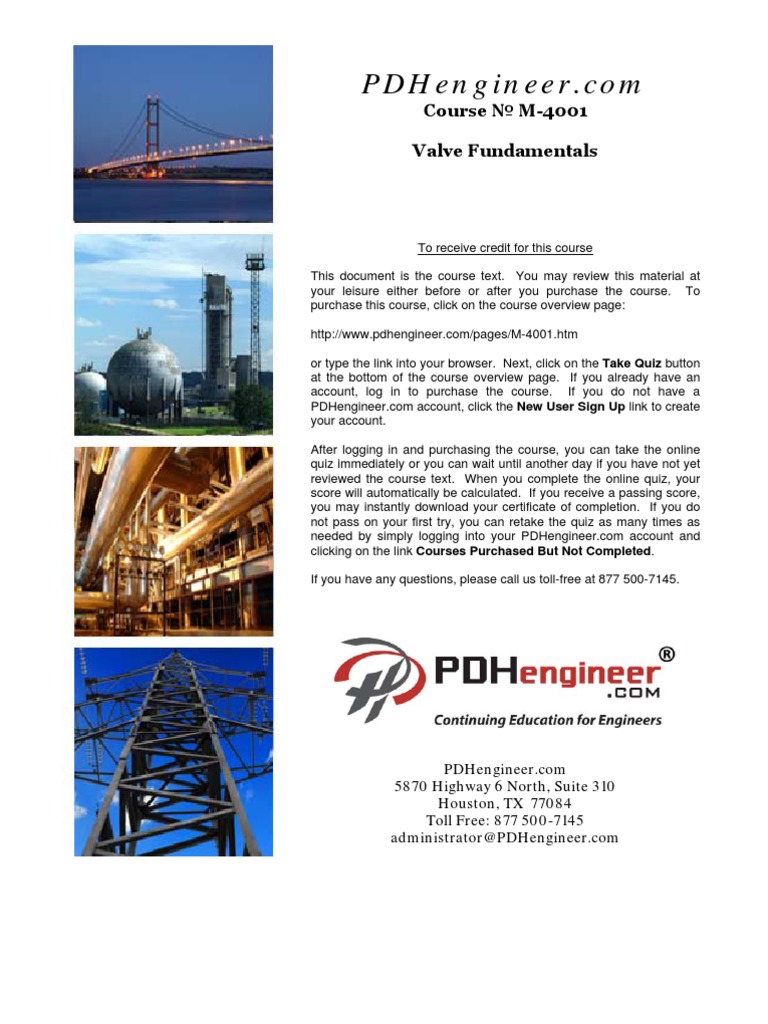 Valve Fundamentals Course Overview | PDF | Valve | Chemical Engineering