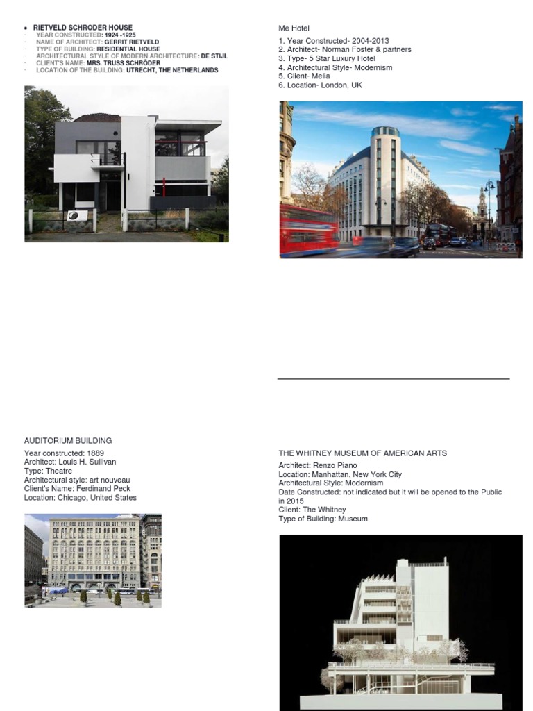 Modern Architecture Compilation | PDF | Art Nouveau | Architect