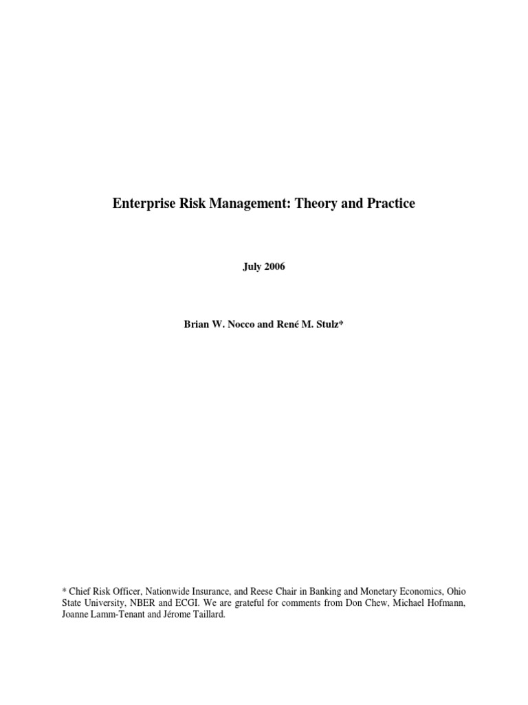 Implementing Holistic Risk Management: An In-Depth Guide to Enterprise ...