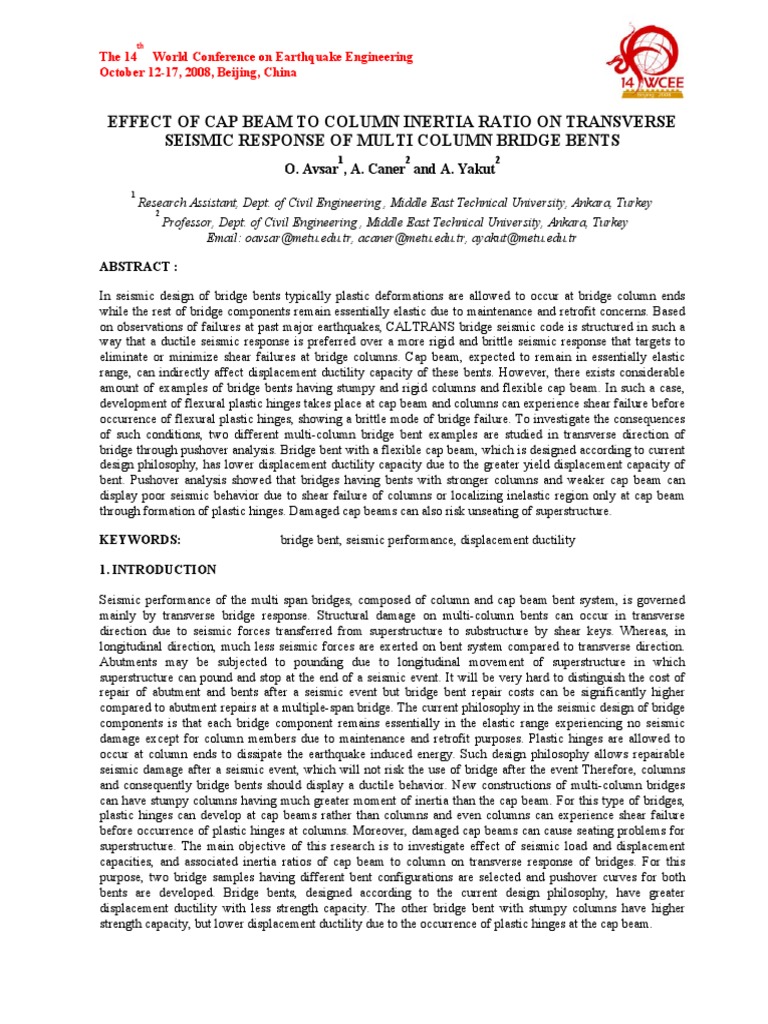 Capping Beam Design 1 | Download Free PDF | Plasticity (Physics ...