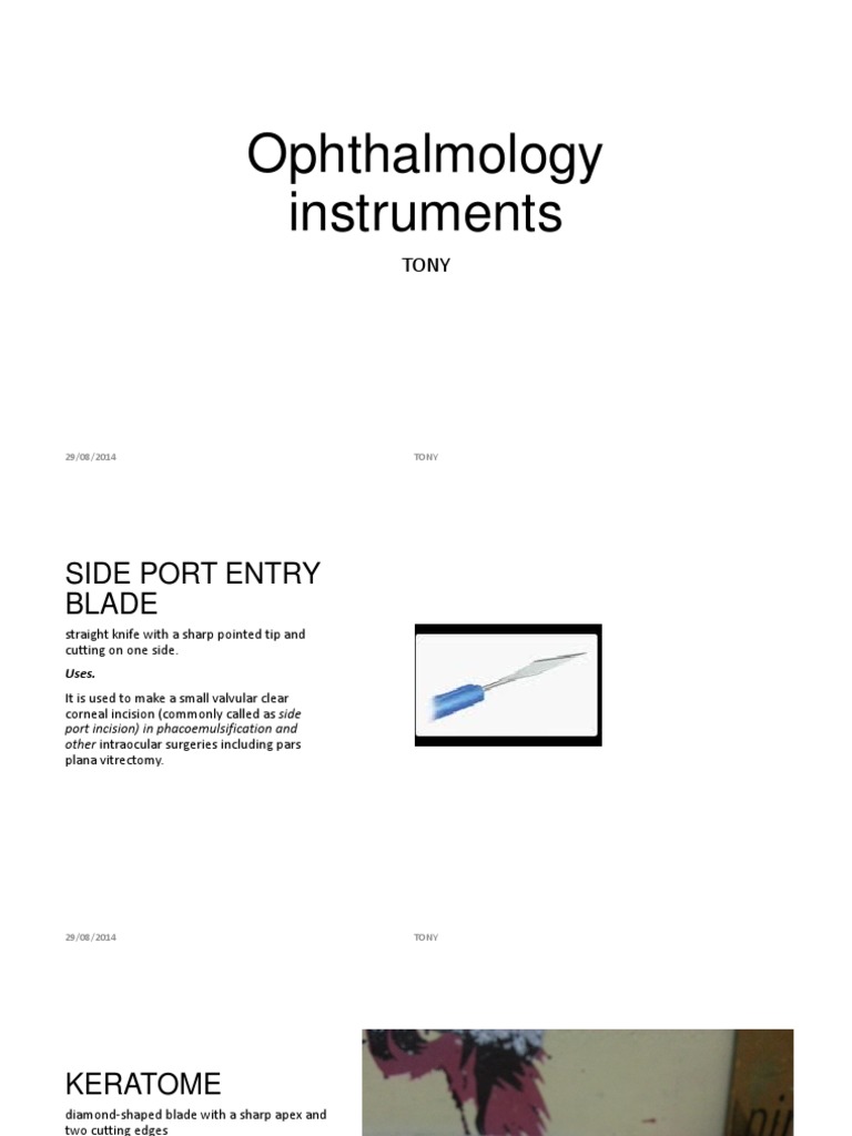 Ophthalmology Instruments | PDF | Surgical Procedures | Ophthalmology