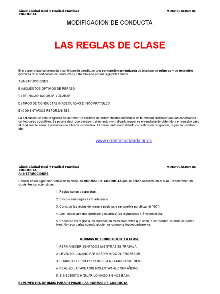 Las Reglas de Clase | PDF | Escuelas psicologicas | Acción (filosofía)