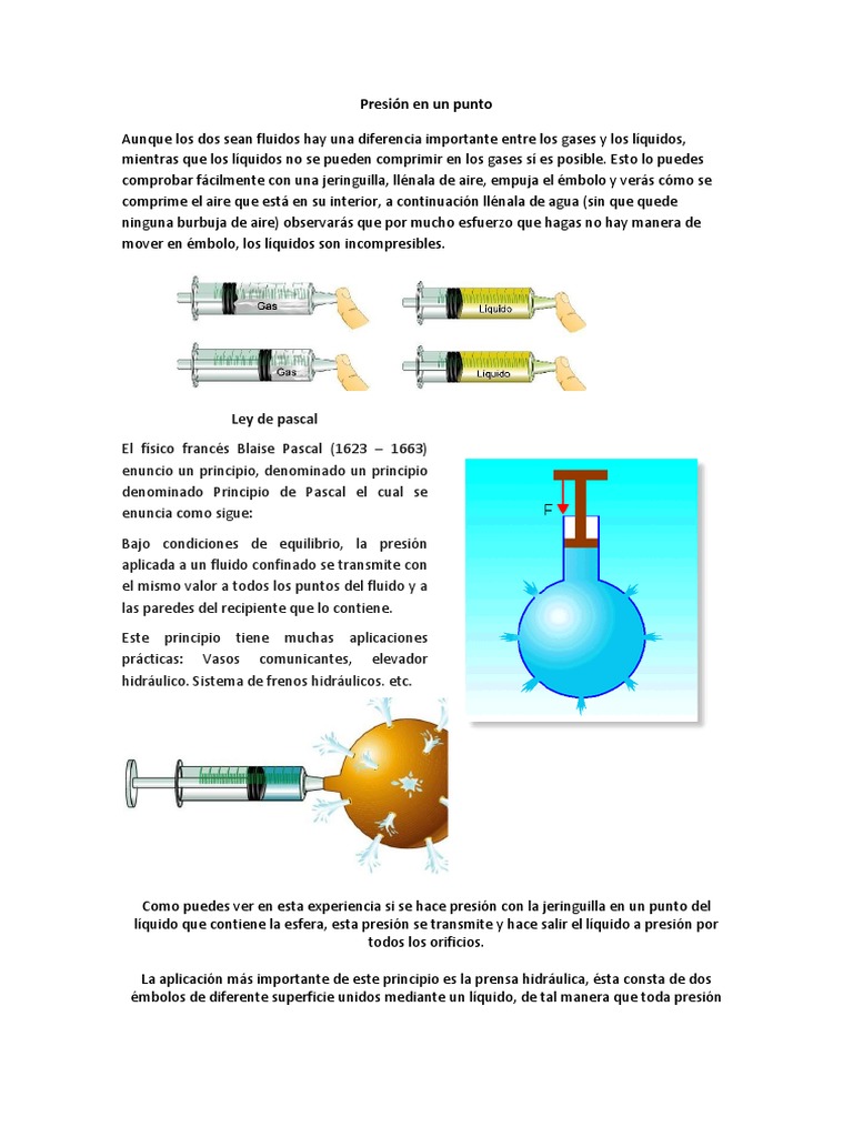 Ley de Pascal | PDF | Líquidos | Presión