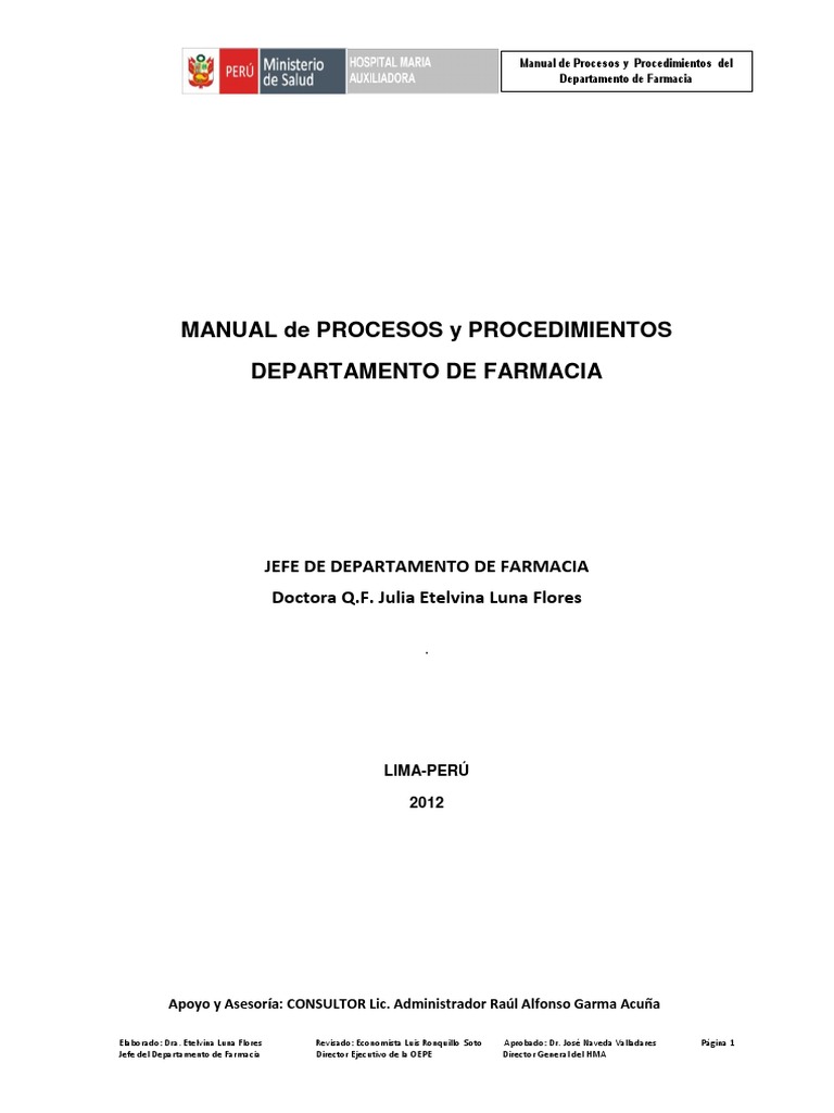 Manual de Procedimientos de Hospital | PDF | Bienestar