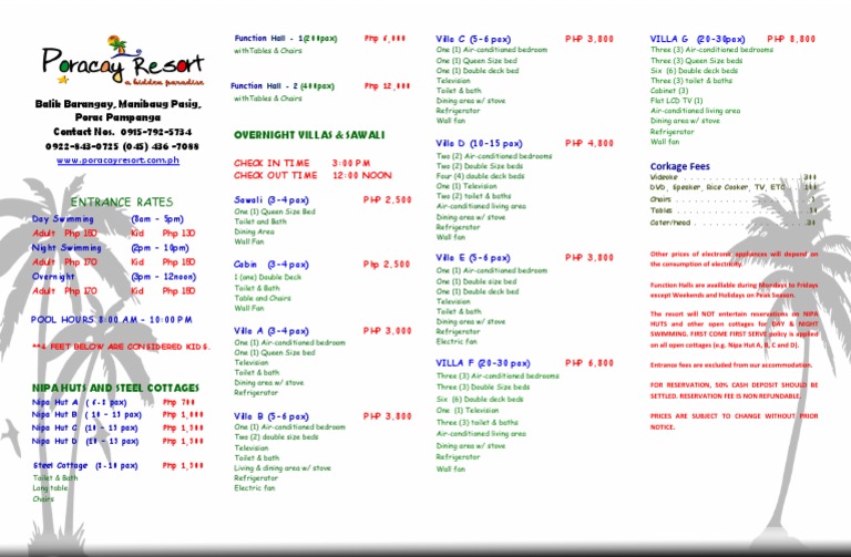 4668poracay Resort Pricelist | PDF | Bedroom | Home