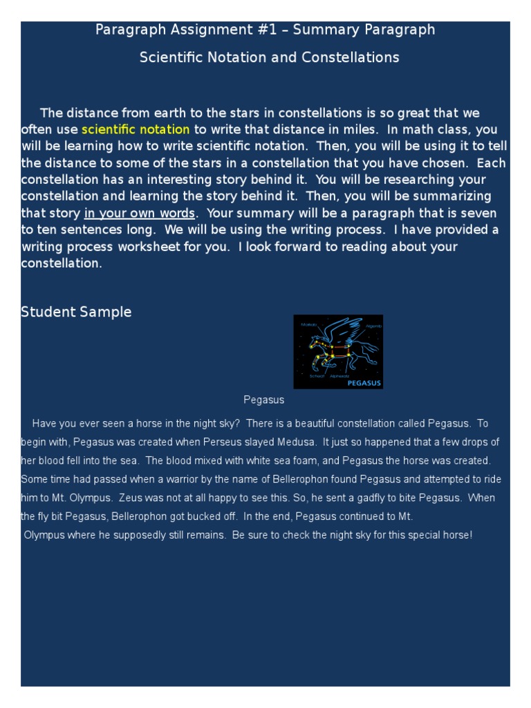 Constellation Paragraph | PDF