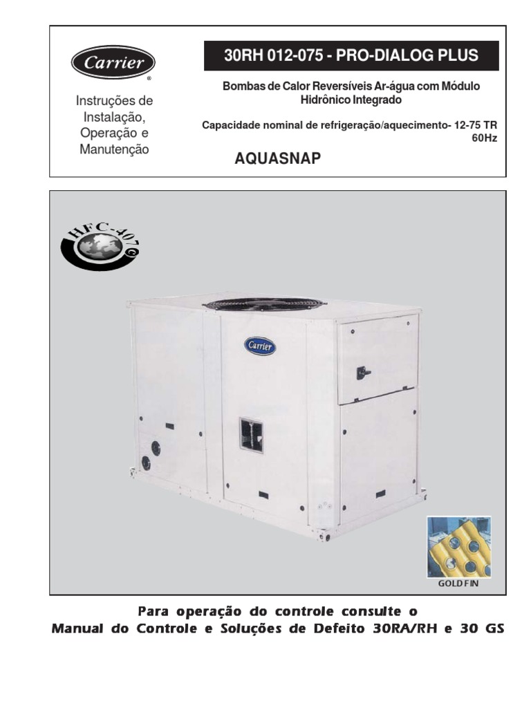 30RH Manual de Instalacao e Operacao Port | PDF | Calor | Pressão 30RH Manual de Instalacao e Operacao Port | PDF | Calor | Pressão