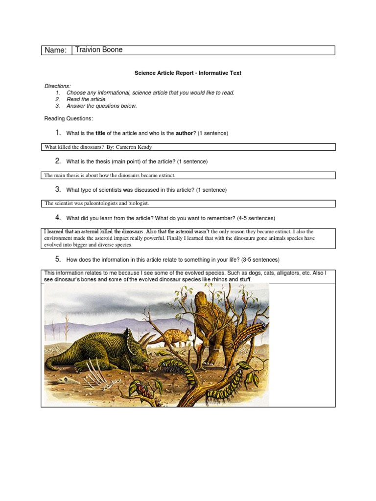 Science Article Report | PDF