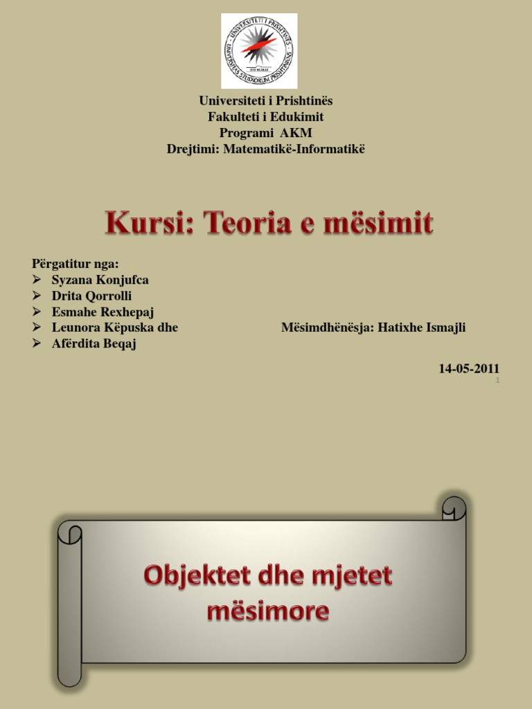 Mjetet Mesimore | PDF