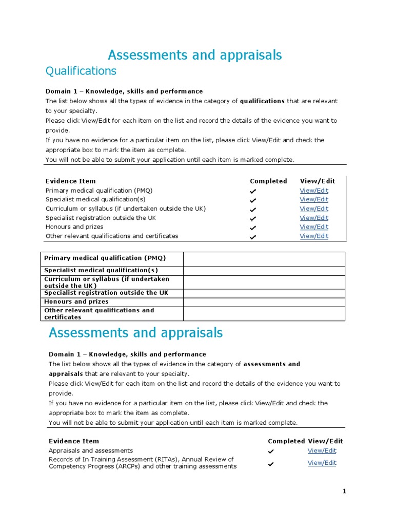 CESR Application: Medical Qualifications | PDF | Specialty (Medicine ...