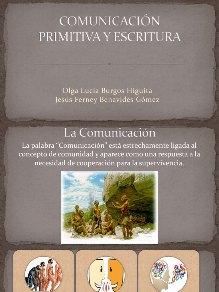 Comunicación Primitiva... | PDF | Escritura | Comunicación