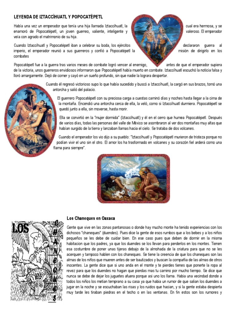 Leyenda de Iztaccíhuatl y Popocatépetl | PDF | Habitat | Ecosistema