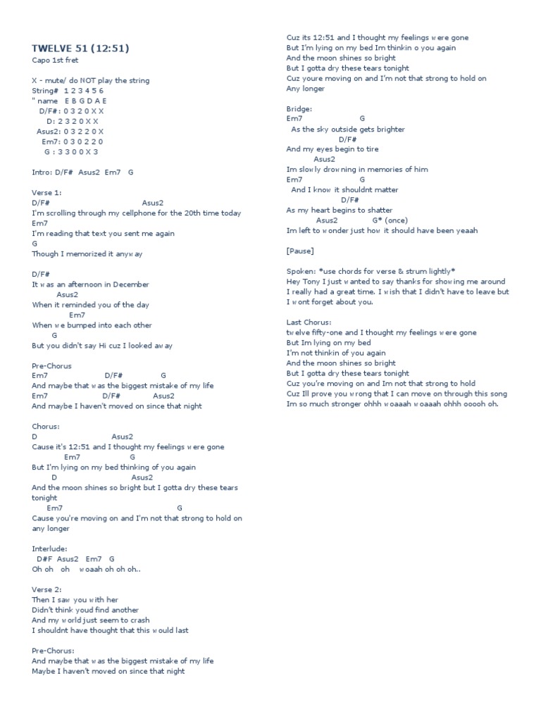 The Twelve 51 | PDF | Song Structure | Songs