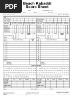 Cricket Score Sheet Template | PDF