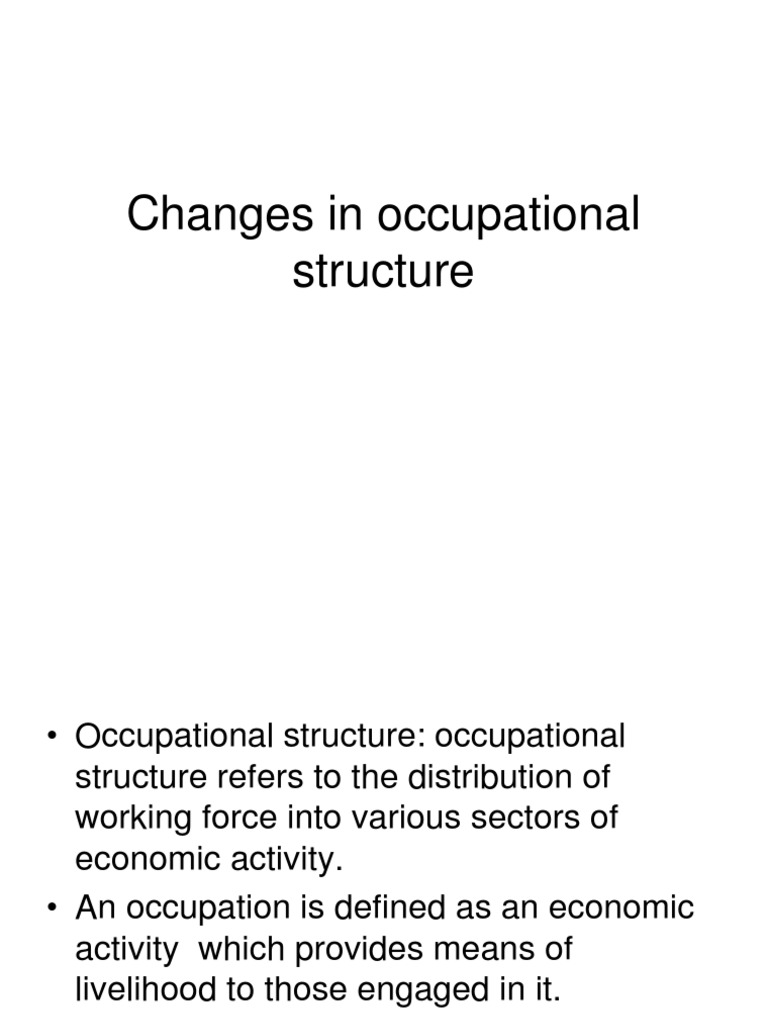 Changes in Occupational Structure | PDF | Development Economics ...