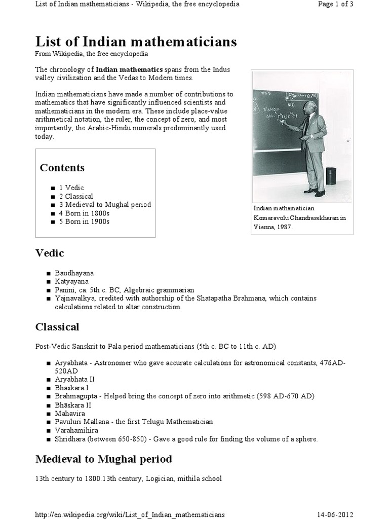 List of Indian Mathematicians | PDF | Teaching Mathematics | Science