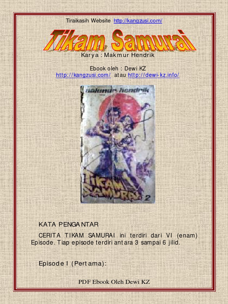 Tikam Samurai - Bag-1 | PDF | Fiksi Misteri, Thriller, & Kejahatan