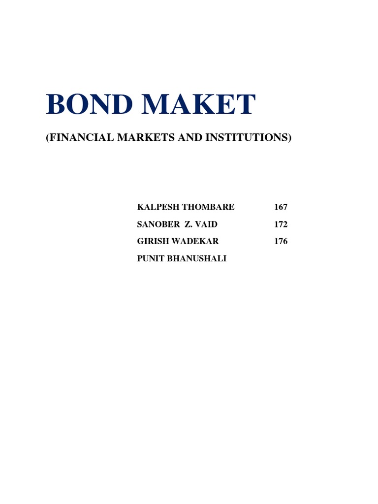 Bond Maket: (Financial Markets and Institutions) | PDF | United States ...