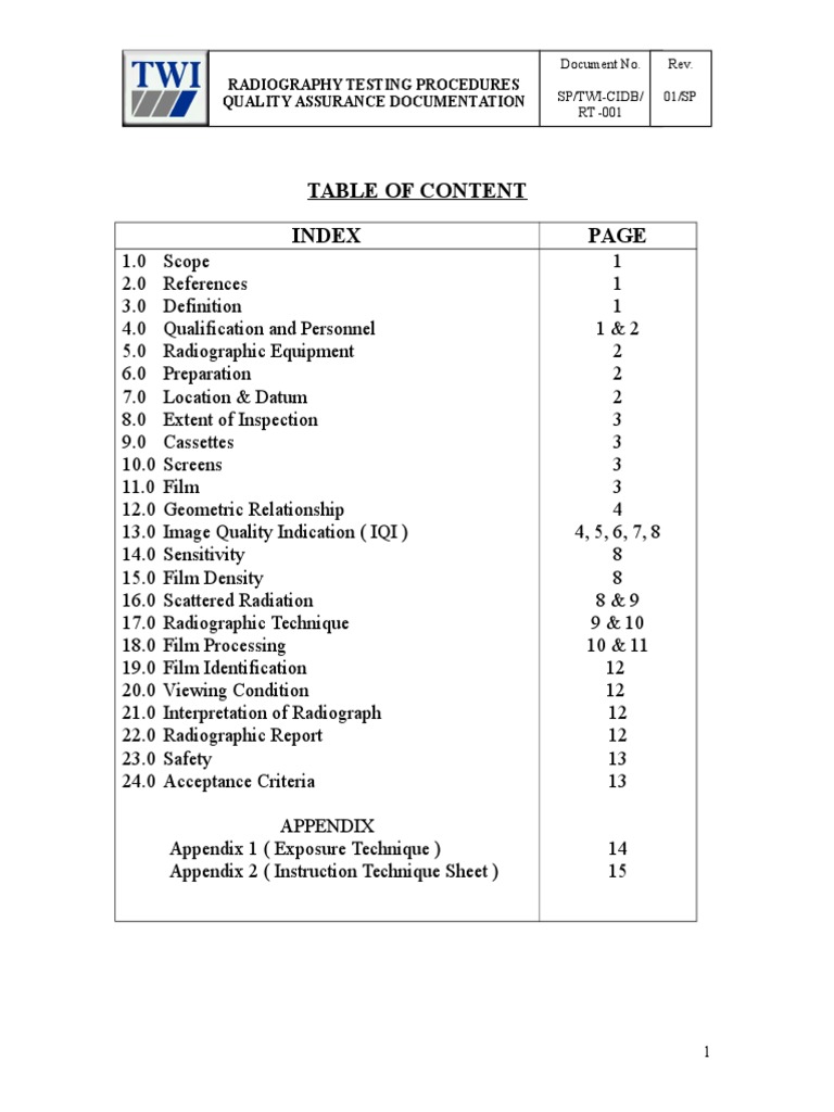 RT Procedure | PDF | Production And Manufacturing | Business