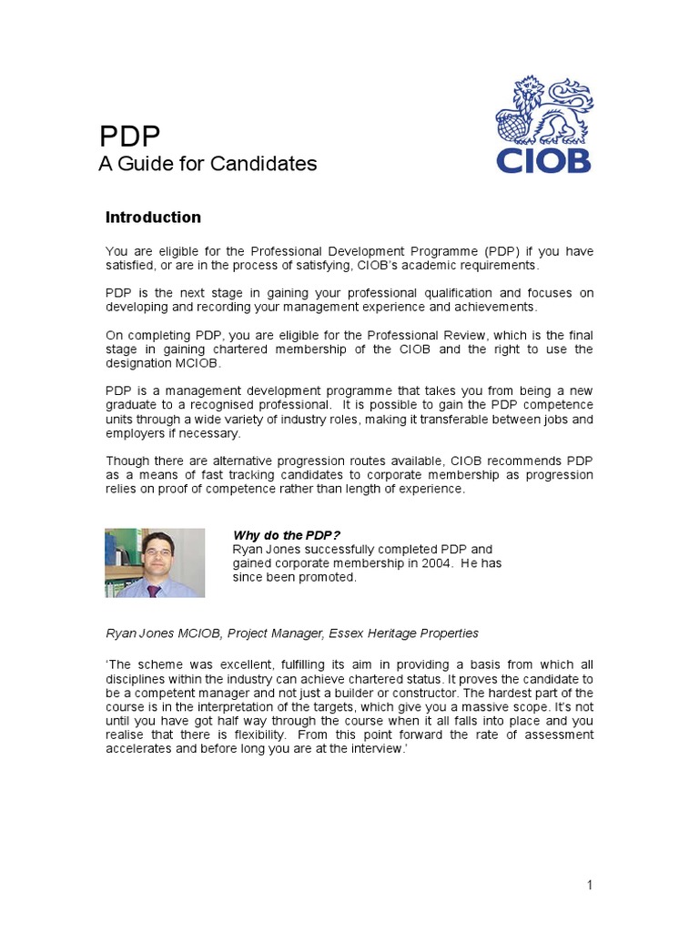 CIOB Guide | PDF | Mentorship | Business