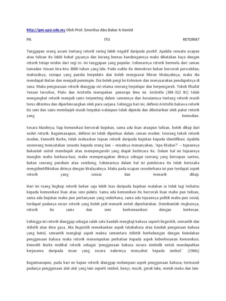 Apa Itu Retorik | PDF | Ilmu Sosial