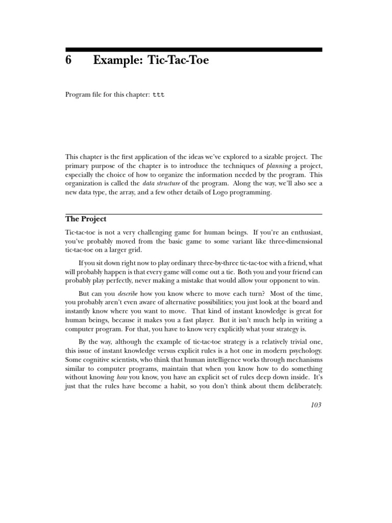 Tic Tac Toe | PDF | Subroutine | String (Computer Science)