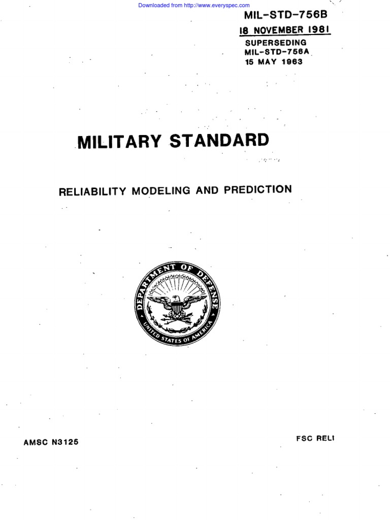 MIL-STD-756B Reliability Standard | PDF