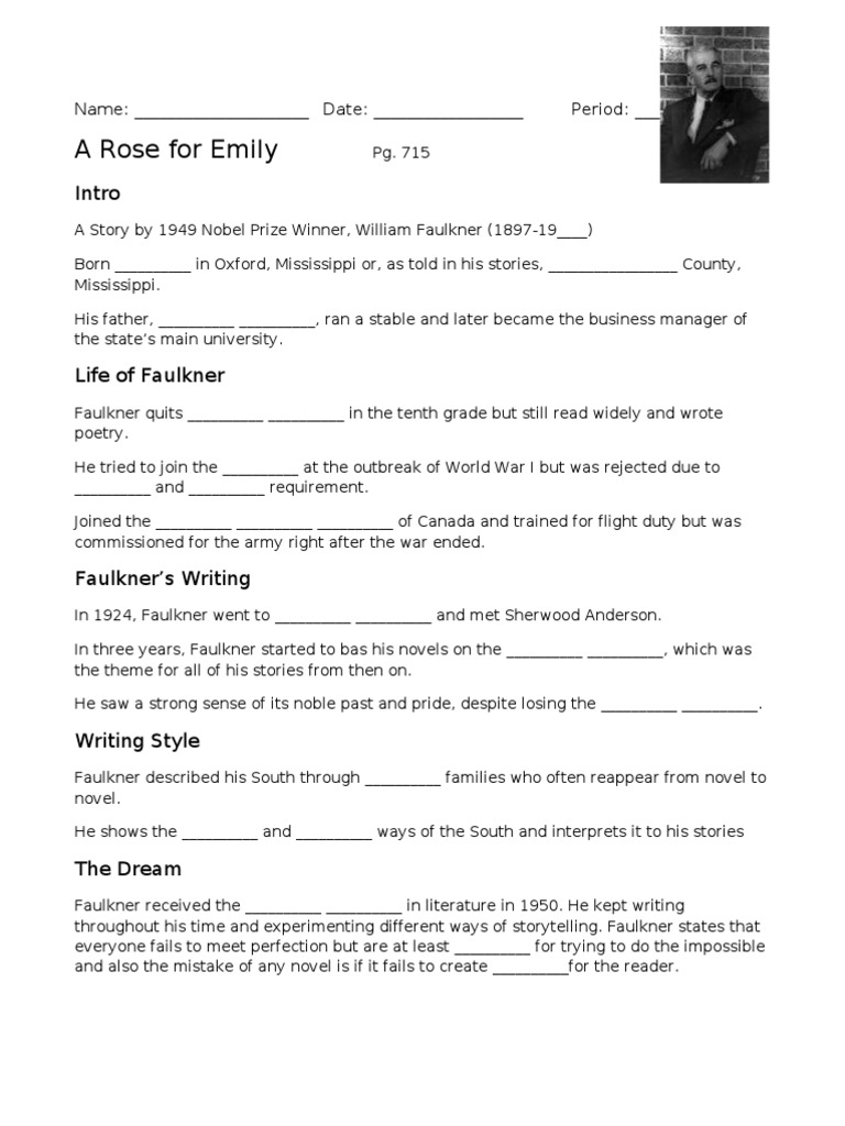 A Rose For Emily Outline | PDF